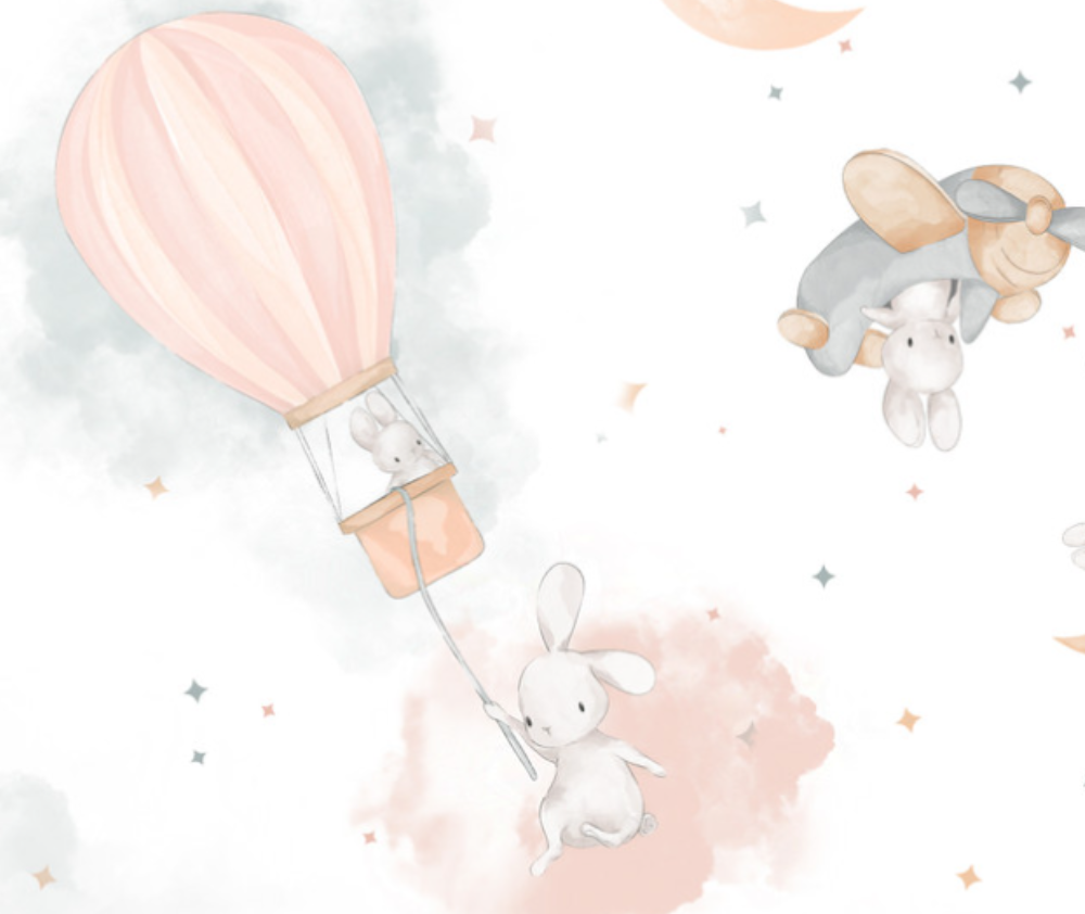 Honey Bunny - Bunny in the Clouds White – Sew It