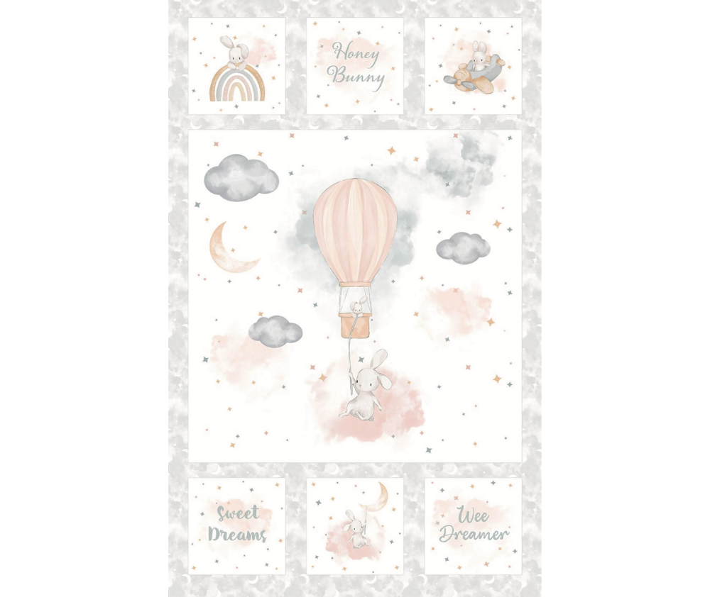 Honey Bunny Panel (70cm wide) – Sew It