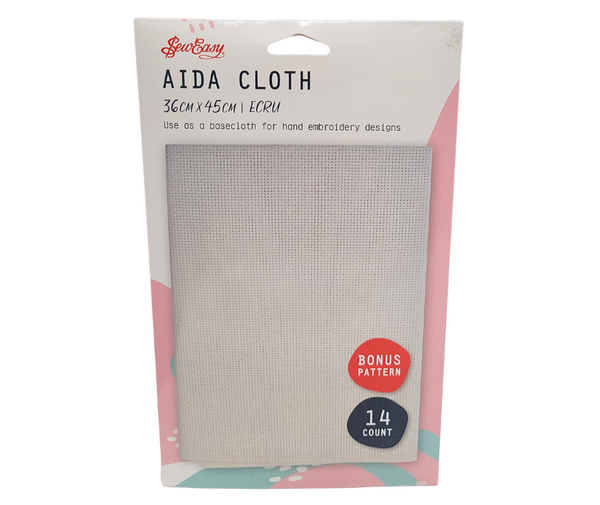 Sew Easy Aida Cloth 36cm x 45cm 14 Count – Ecru – Sew It