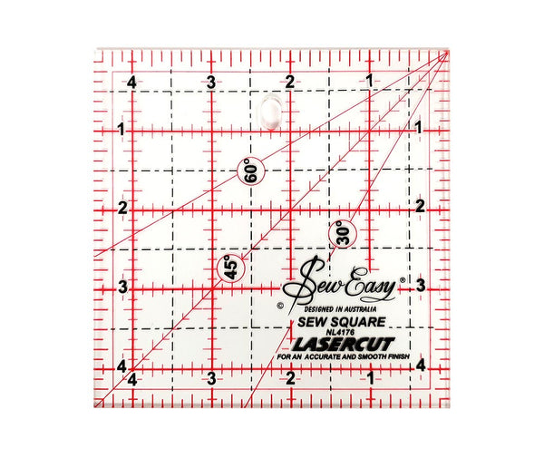 Sew Easy Patchwork Ruler 4.5" x 4.5" Quilt Ruler – Sew It