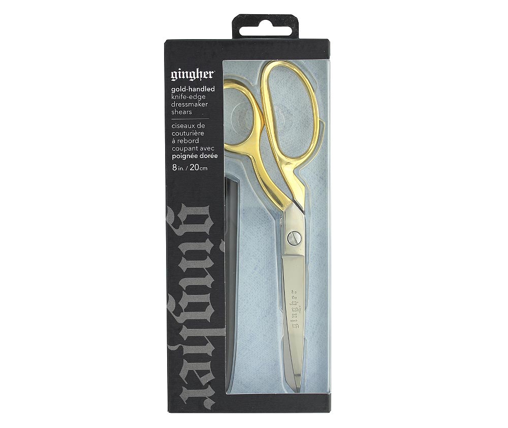 Gingher 8in Gold-Handled Knife-edge Dressmaker Shears – Sew It