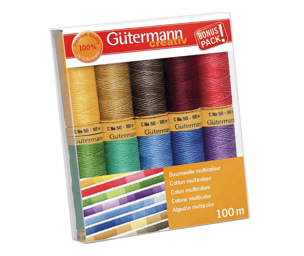 Gutermann Cotton Multicolour Sewing Thread Set 10PK – Sew It