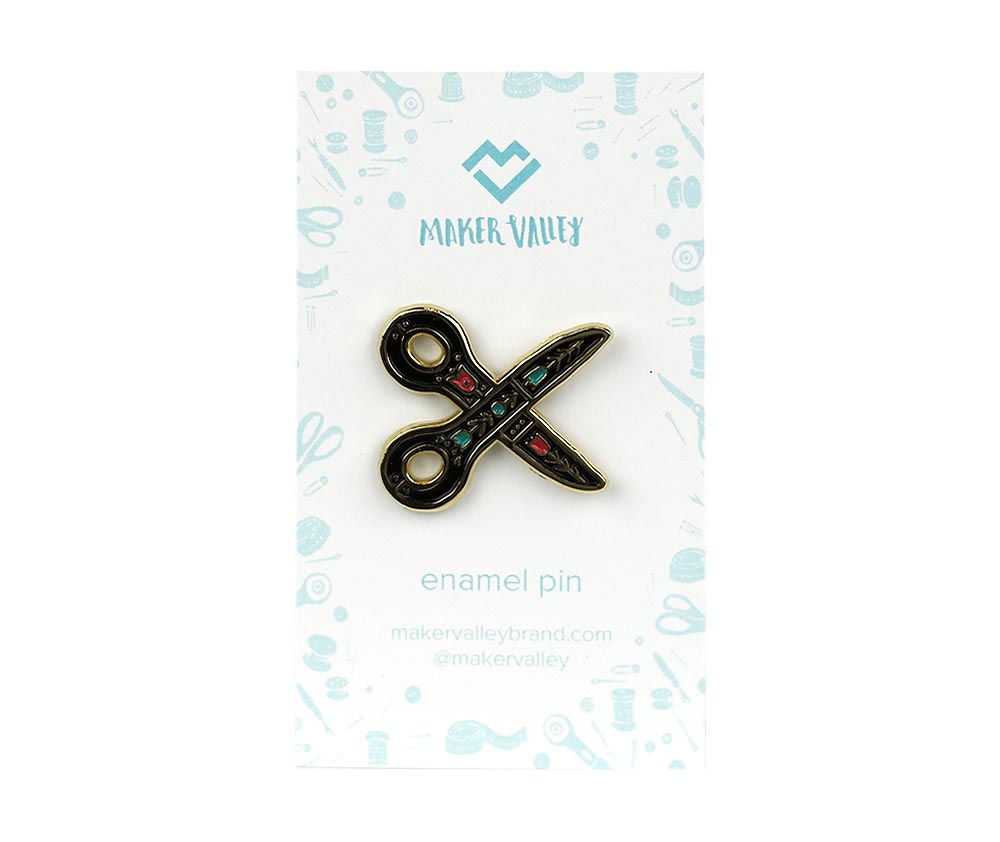 Scissors Enamel Pin – Sew It