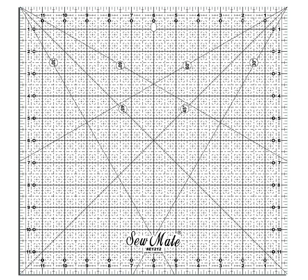 Quilting Ruler: Sew Mate 12" x 12" Large Square – Sew It
