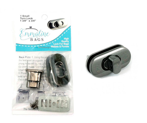 Small Turn Lock - Gunmetal by Emmaline Bags – Sew It