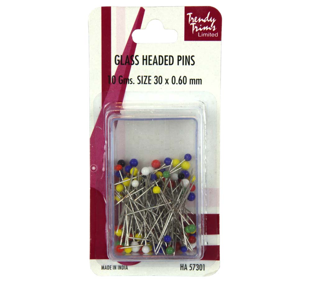 Glass Headed Pins - Trendy trims – Sew It